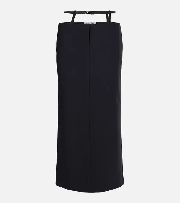 Attico Cutout Midi Skirt - Black