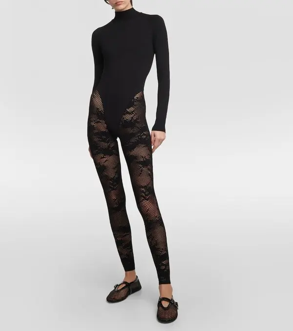 Alaïa High-neck Wool-blend Catsuit