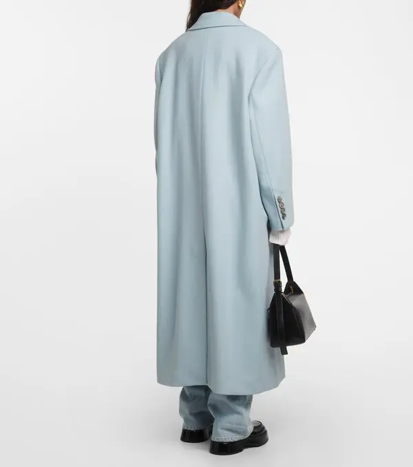 Ami Single-breasted Gabardine Coat