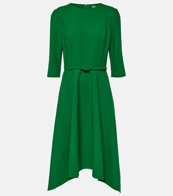 green emerald velvet dress Oscar Midi Dress Green main image 0