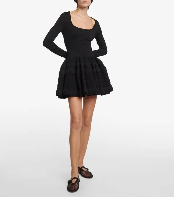 Alaïa Crinoline Wool-blend Mini Dress