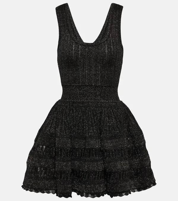 Alaïa Crinoline Wool-blend Minidress - Black