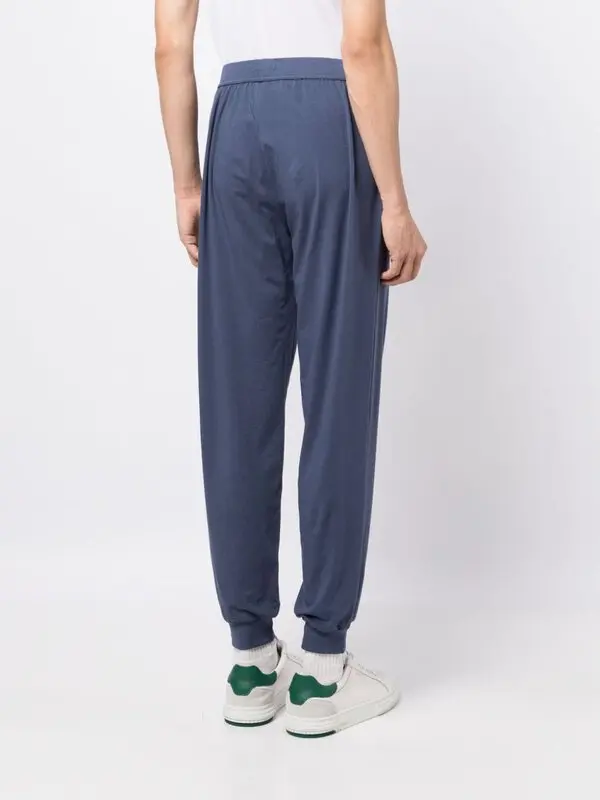 BOSS Drawstring-waist Cotton Track Pants - Blue