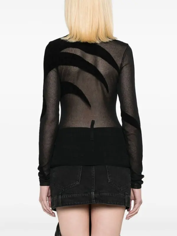 Attico Fine-knit Sheer Top