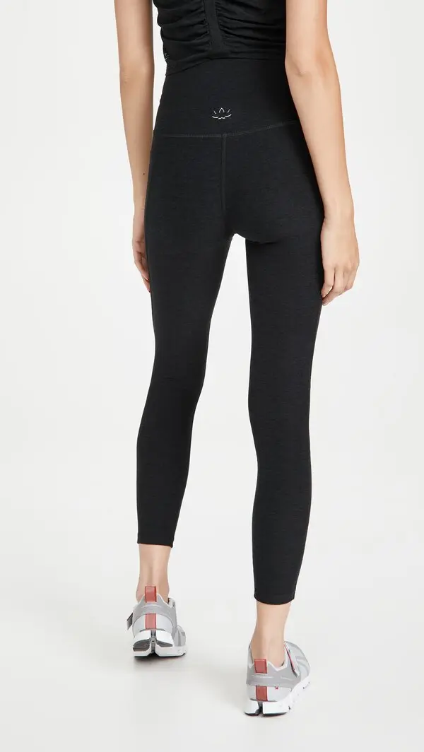 Beyond Yoga Spacedye Out Of Pocket High Waisted Midi Leggings - Darkest Night