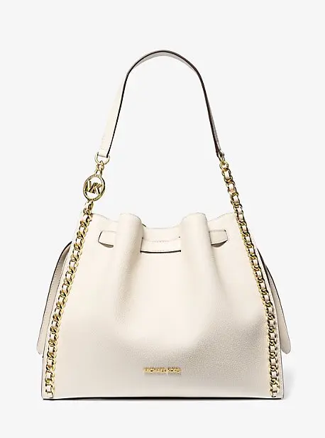 Michael Kors Mina Large Chain Shoulder Bag - Natural