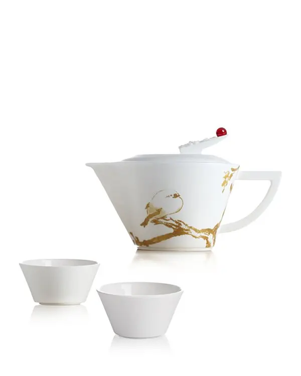 LIULI Little Teapot Plump Little Bird Set - White