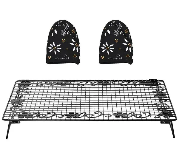TEMP-TATIONS Classic Cooling Rack With Mini Mitts - One-color