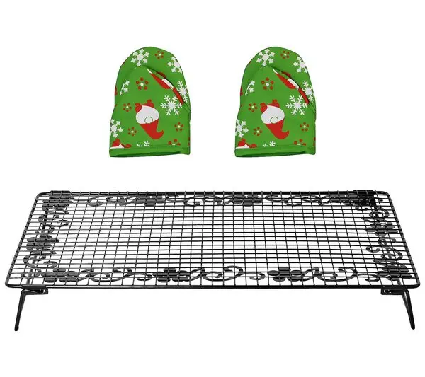 TEMP-TATIONS Seasonal Cooling Rack With Mini Mitts - One-color