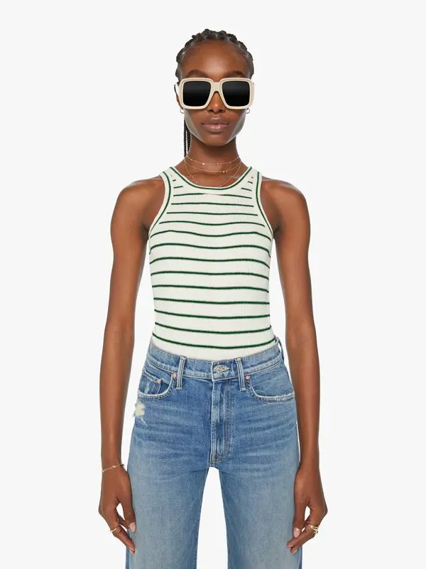 MOTHER The Chins Ups Body Suit High Road Stripe Shirt