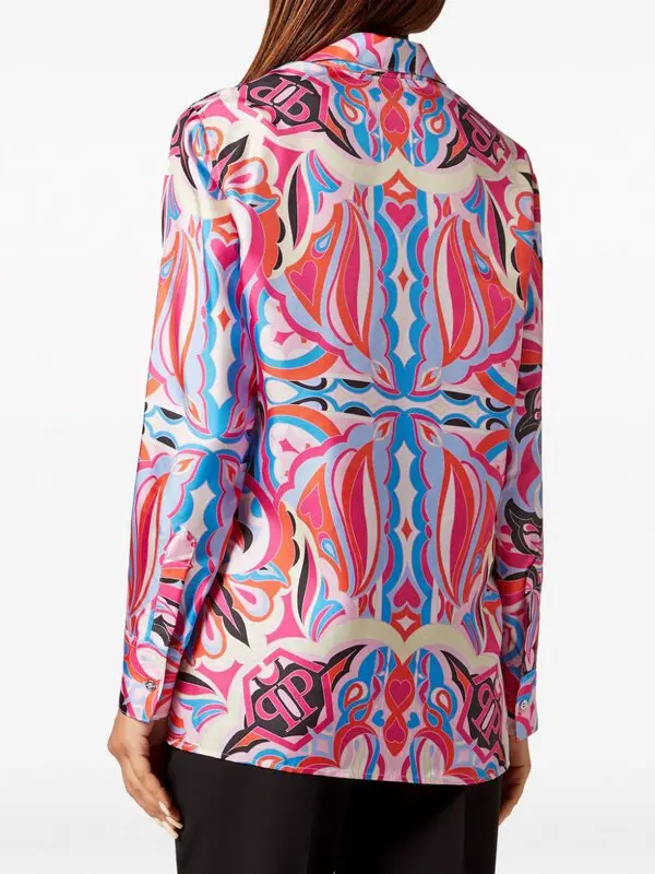 Philipp Plein Graphic-print Silk Shirt