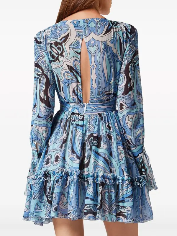 Philipp Plein Graphic-print Long-sleeved Minidress