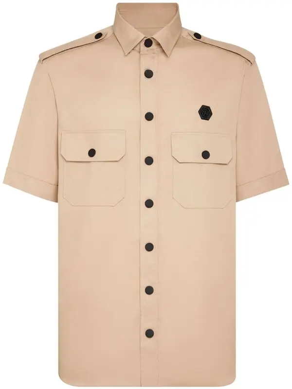 Philipp Plein Plein Gothic Cotton Military Shirt