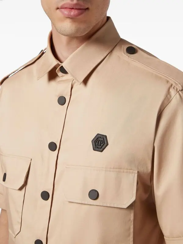 Philipp Plein Plein Gothic Cotton Military Shirt