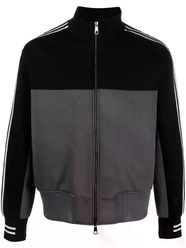 Neil Barrett Stripe-detailing Two-tone Jacket - Black