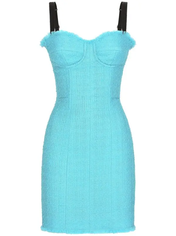Dolce & Gabbana Rachel Tweed Minidress - Blue
