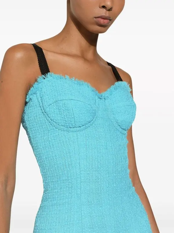 Dolce & Gabbana Rachel Tweed Minidress - Blue