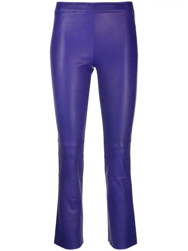 Stouls Cropped Leather Trousers