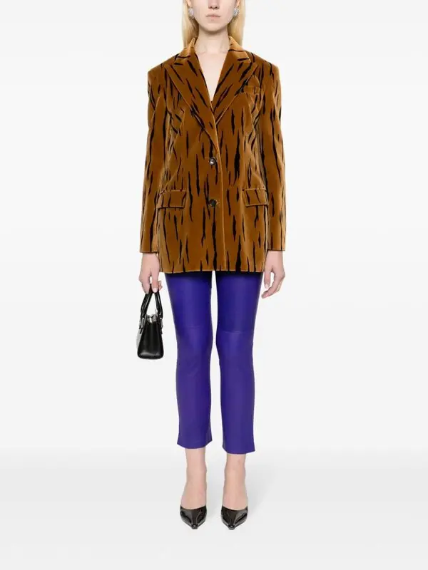 Stouls Cropped Leather Trousers