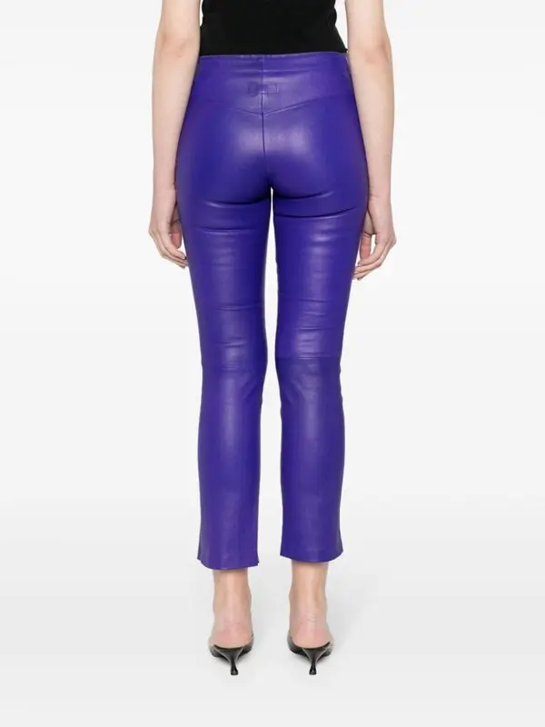 Stouls Cropped Leather Trousers