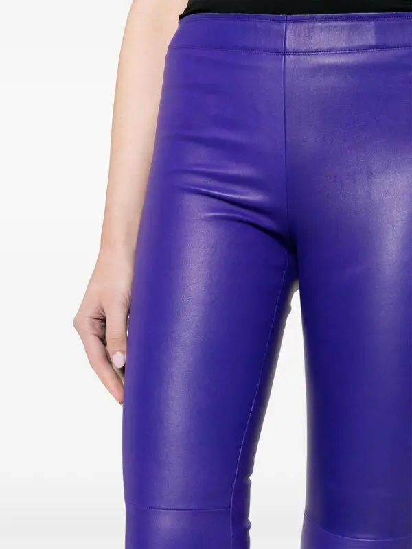Stouls Cropped Leather Trousers