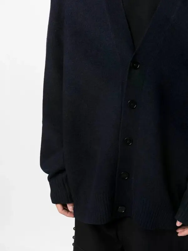 JIL SANDER V-neck Wool Cardigan - Blue