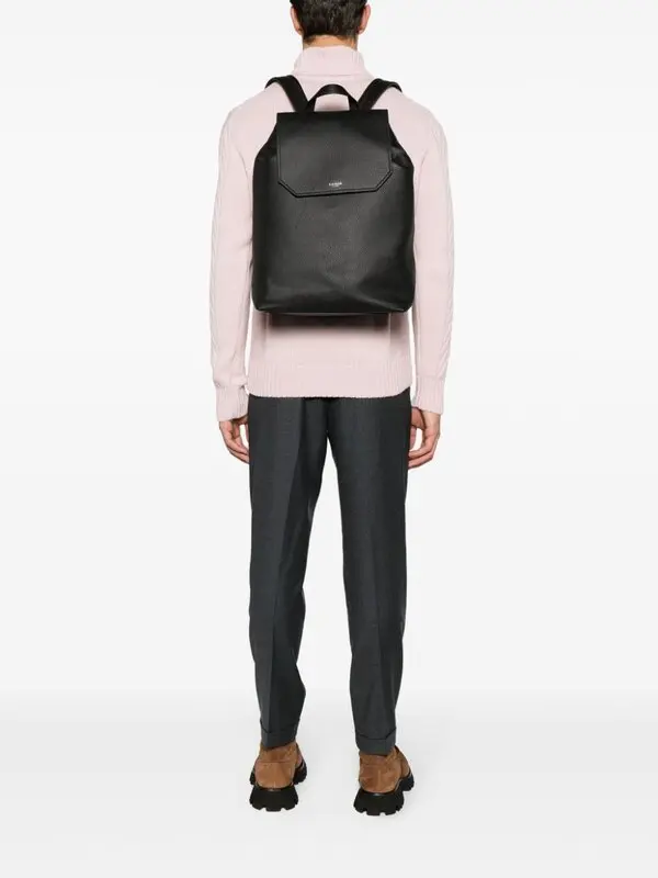 SERAPIAN Day Grained-leather Backpack