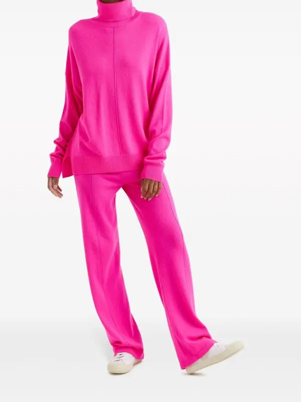 Chinti & Parker Roll-neck Wool Blend Jumper - Pink