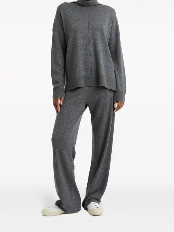 Chinti & Parker Roll-neck Wool Blend Jumper - Grey