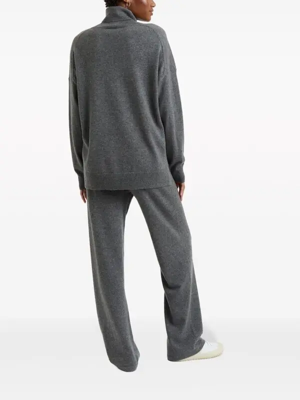 Chinti & Parker Roll-neck Wool Blend Jumper - Grey