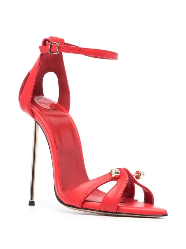 HARDOT Blood 100mm Leather Sandals - Red