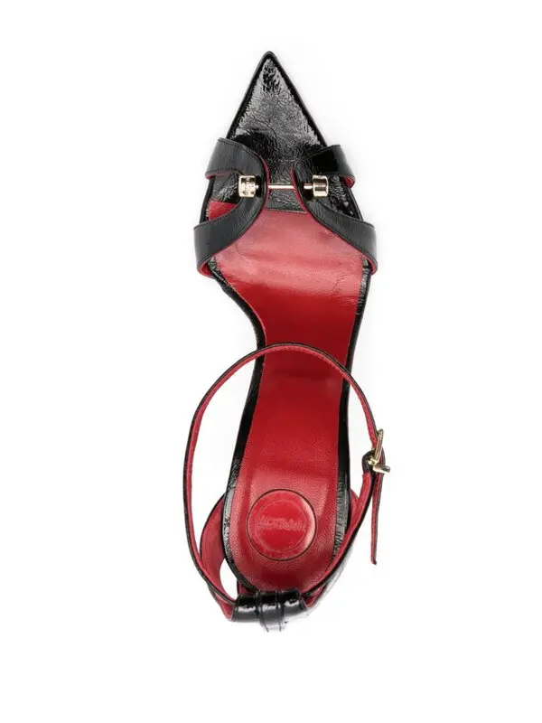 HARDOT Blood 100mm Leather Sandals - Black