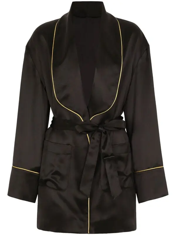 Dolce & Gabbana Belted Silk Blazer