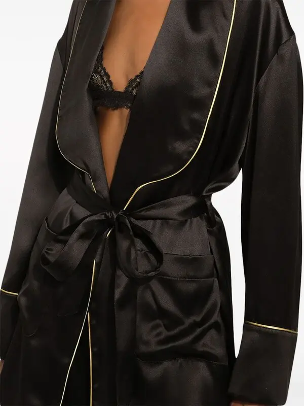 Dolce & Gabbana Belted Silk Blazer
