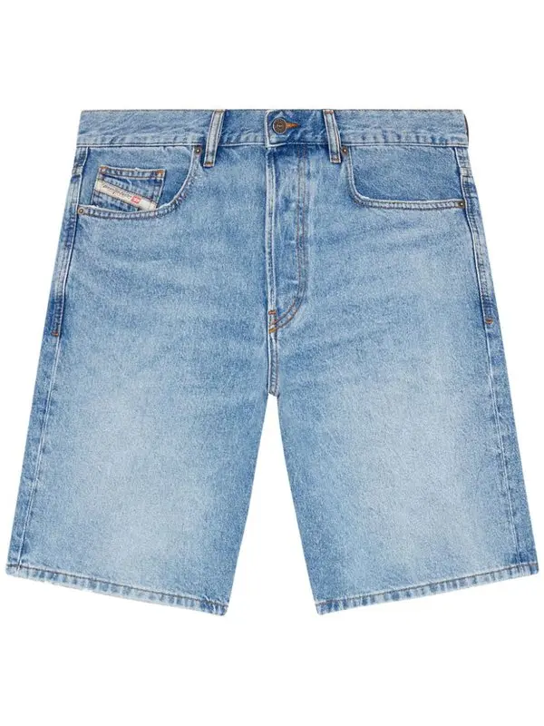 DIESEL® Logo-appliqué Denim Shorts - Blue