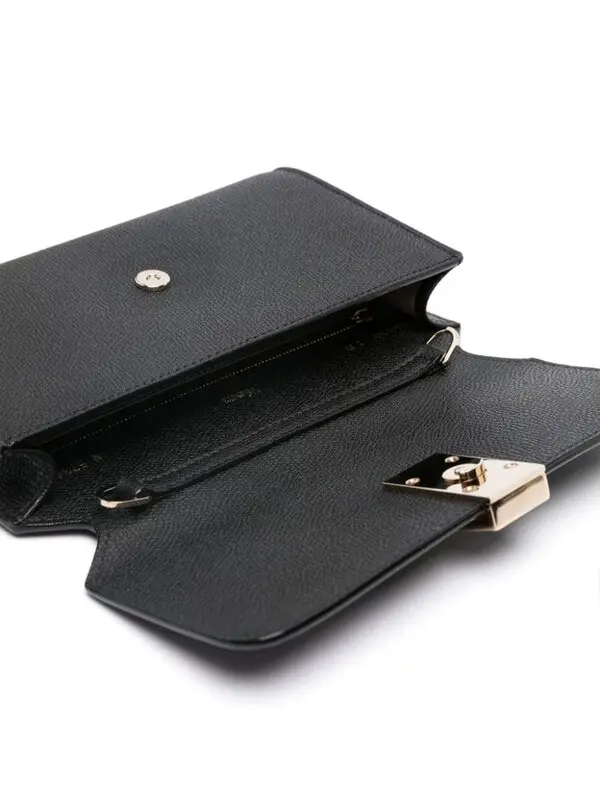 VALEXTRA Pebbled Leather Clutch - Black