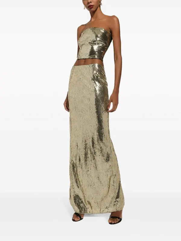 Dolce & Gabbana Sequinned Mermaid Maxi Skirt