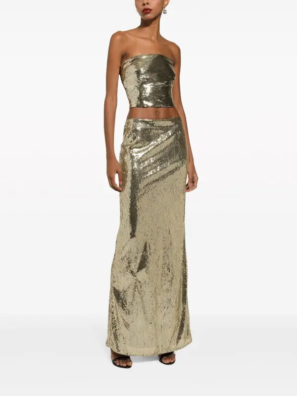Dolce & Gabbana Sequinned Mermaid Maxi Skirt