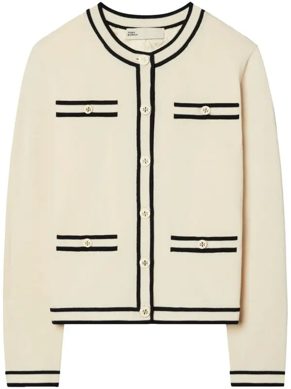 Tory Burch Kendra Cardigan - Neutrals