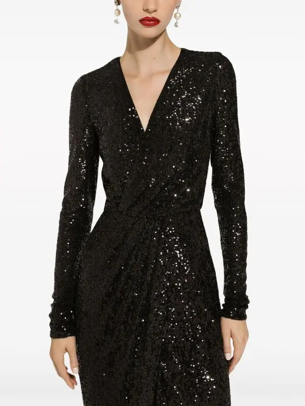 Dolce & Gabbana Sequin-embellished Evening Dress