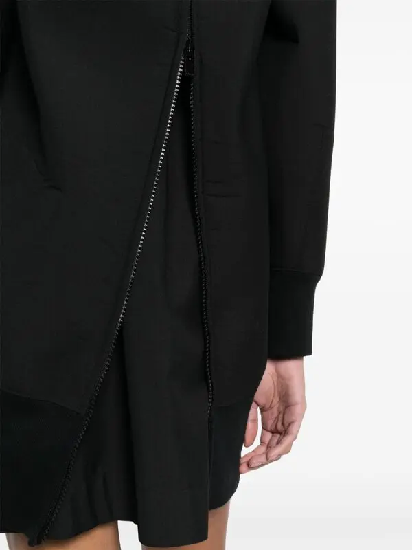 Sacai Layered Cotton Sweatshirt - Black