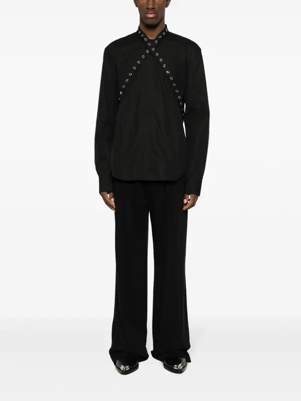 Off-White Eyelet-embellished Cotton Shirt
