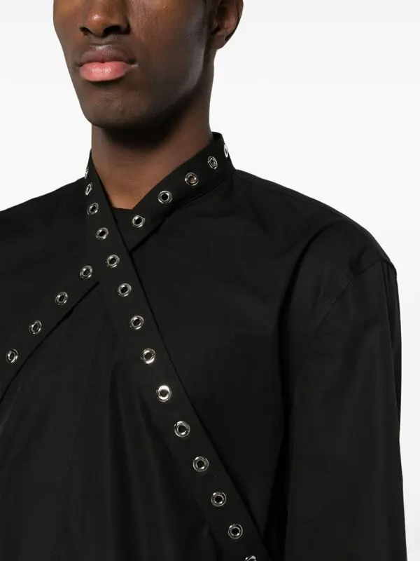 Off-White Eyelet-embellished Cotton Shirt