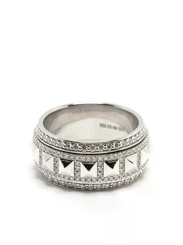 STATEMENT Rockaway Spinner Diamond Ring - Silver