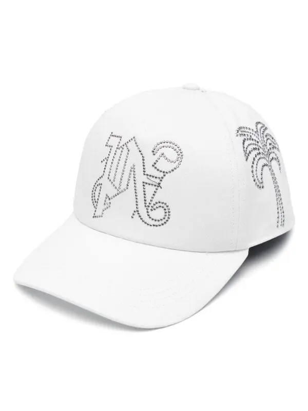 Palm Angels Milano Studded Baseball Cap - White