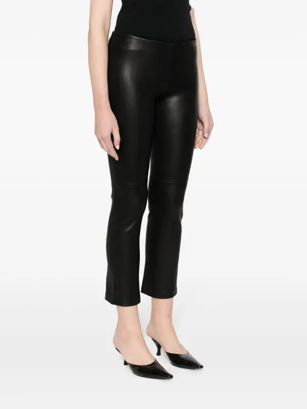 Stouls Cropped Leather Trousers