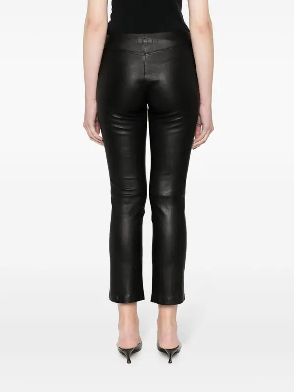 Stouls Cropped Leather Trousers