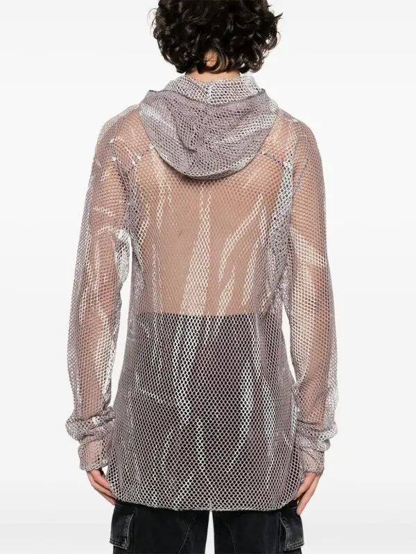 KANGHYUK Fishnet Cotton Hoodie
