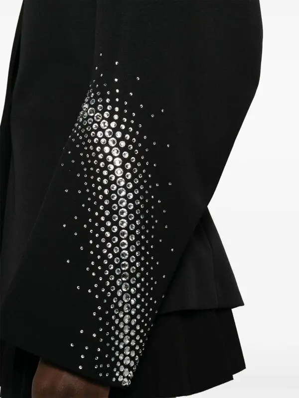 Attico Rhinestone-embellished Wool Blazer