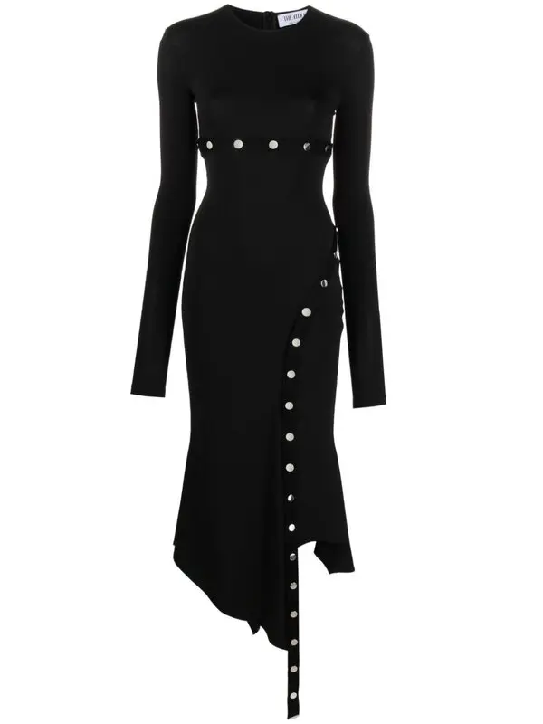 Attico Asymmetric Convertible Midi Dress
